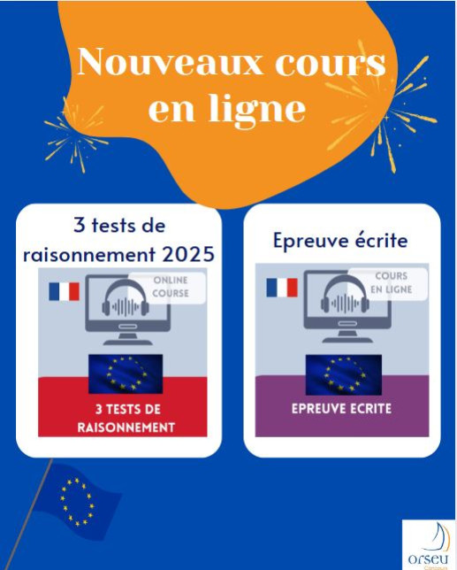 Nos cours sur l'épreuve écrite et les 3 tests de raisonnement ...
